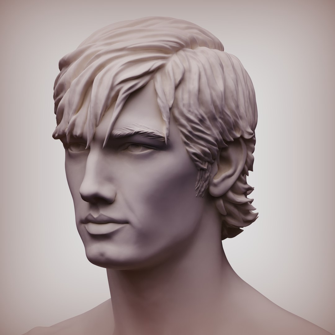 4 Male Head Sculptures 3D Model - TurboSquid 2225476