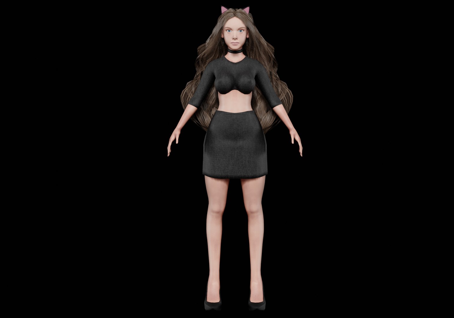 Young Cute Woman V38051 3D Model - TurboSquid 2260476