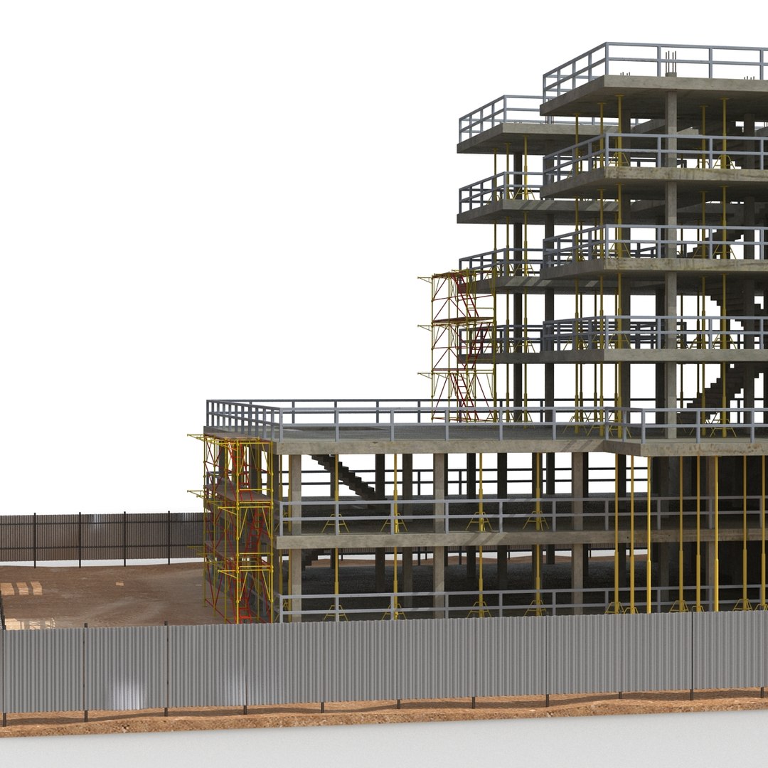 3d building construction model