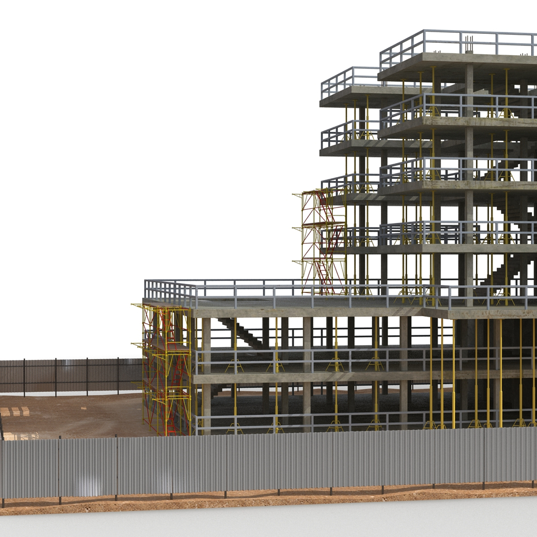 3d building construction model