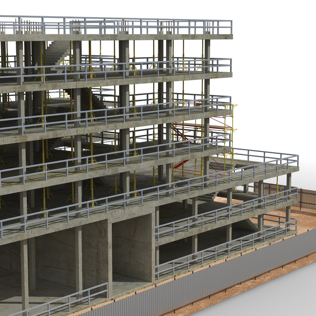 3d building construction model