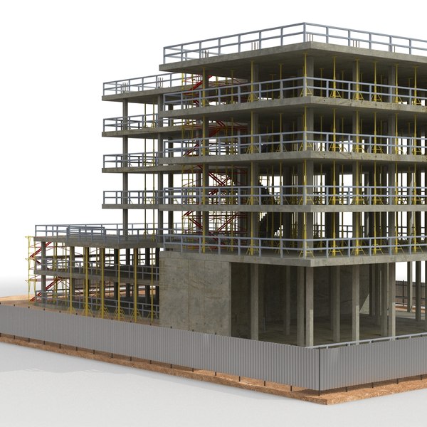 3d building construction model