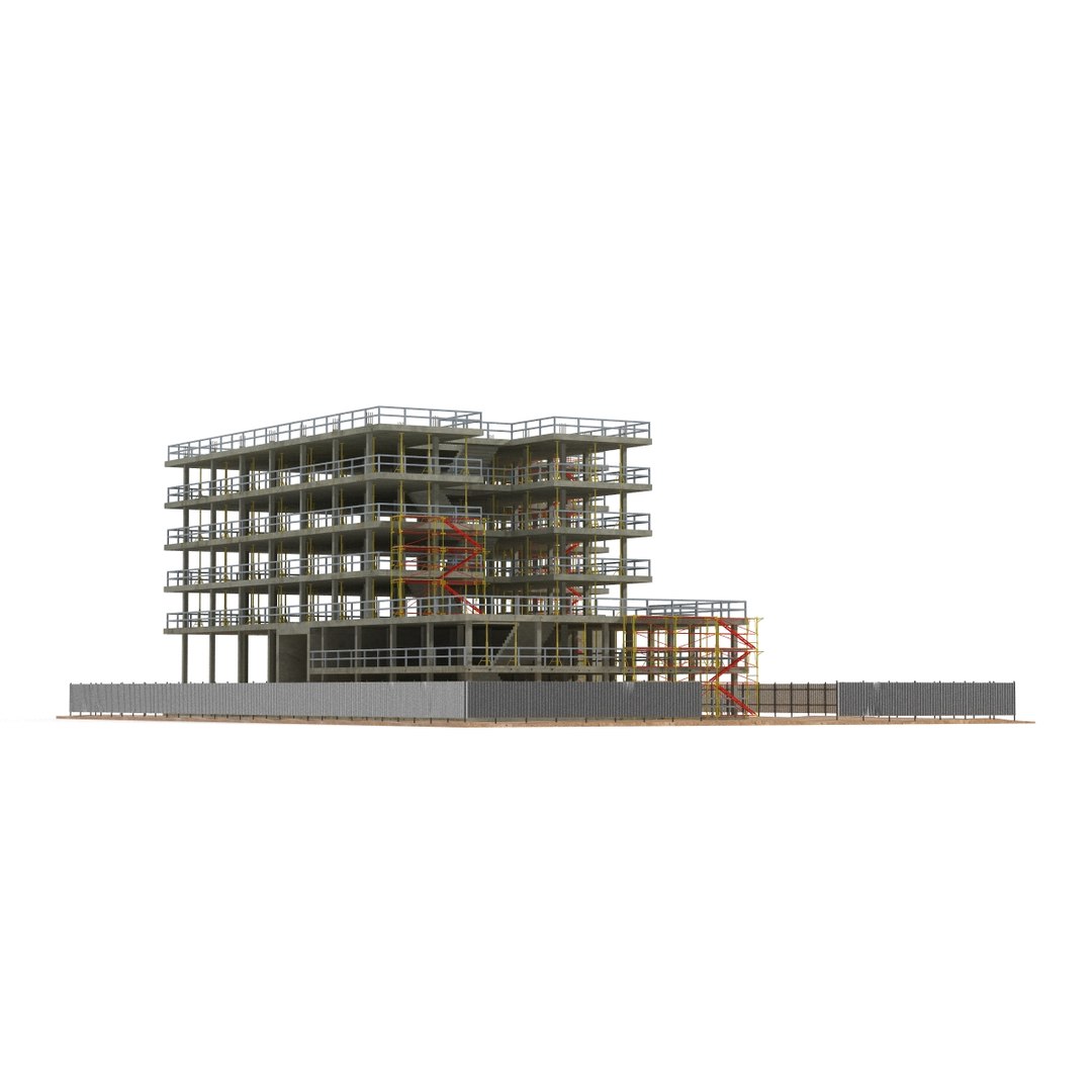 3d building construction model