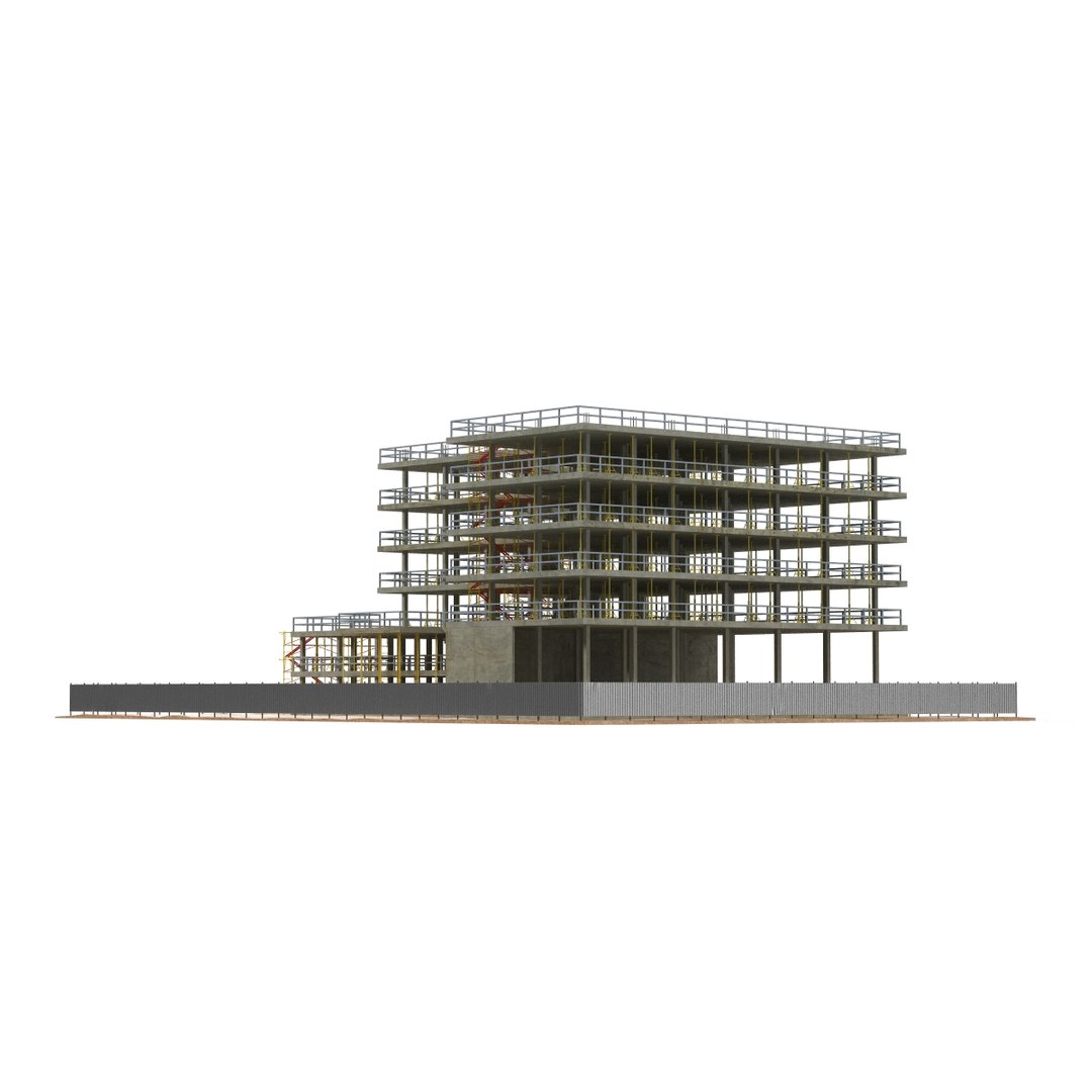 3d building construction model