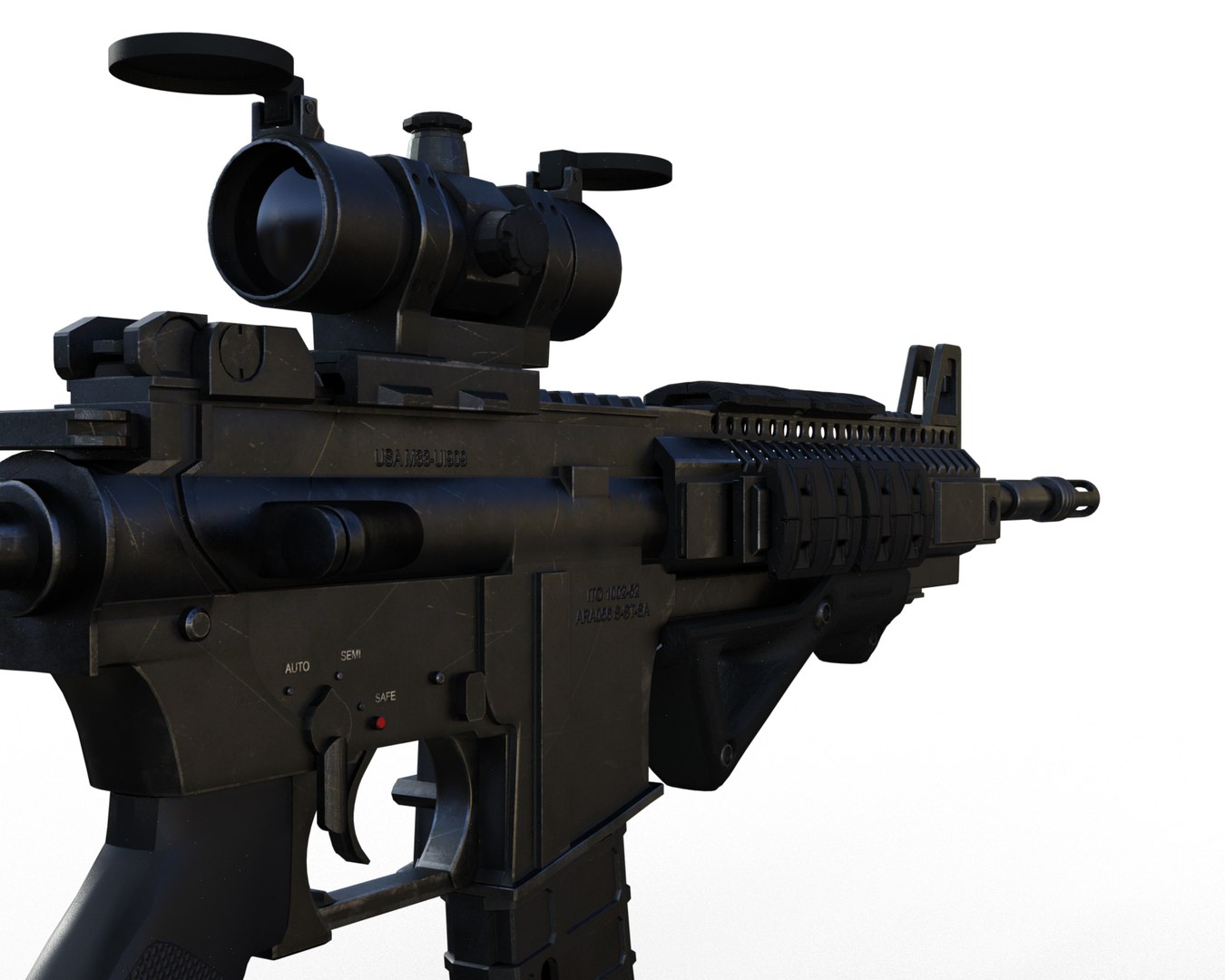 3D Rifle Assault Model - TurboSquid 1384124