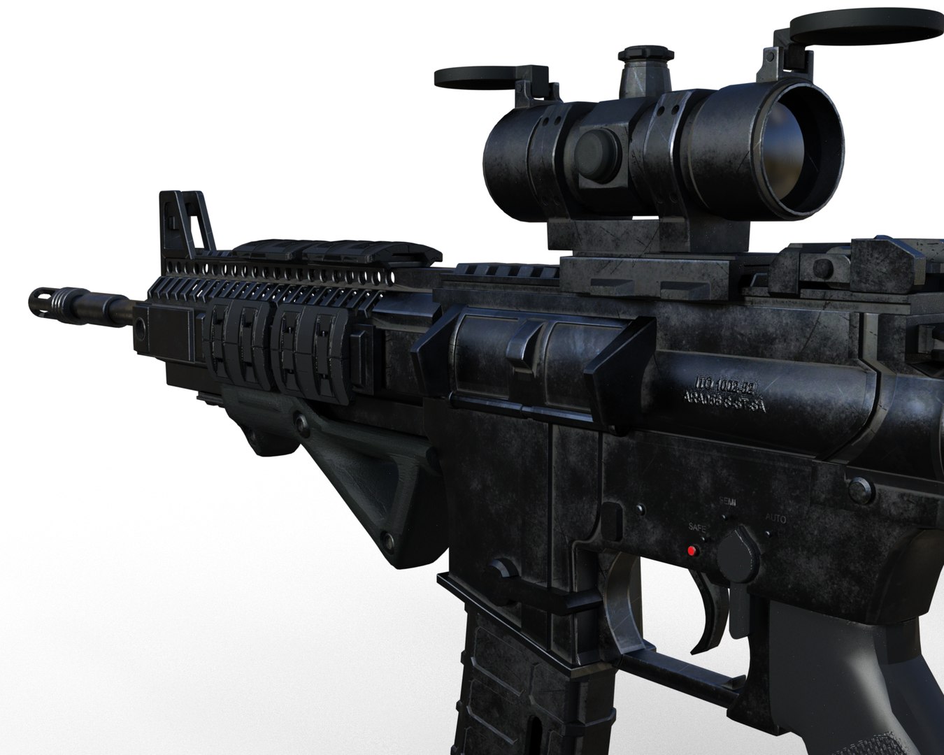 3D Rifle Assault Model - TurboSquid 1384124