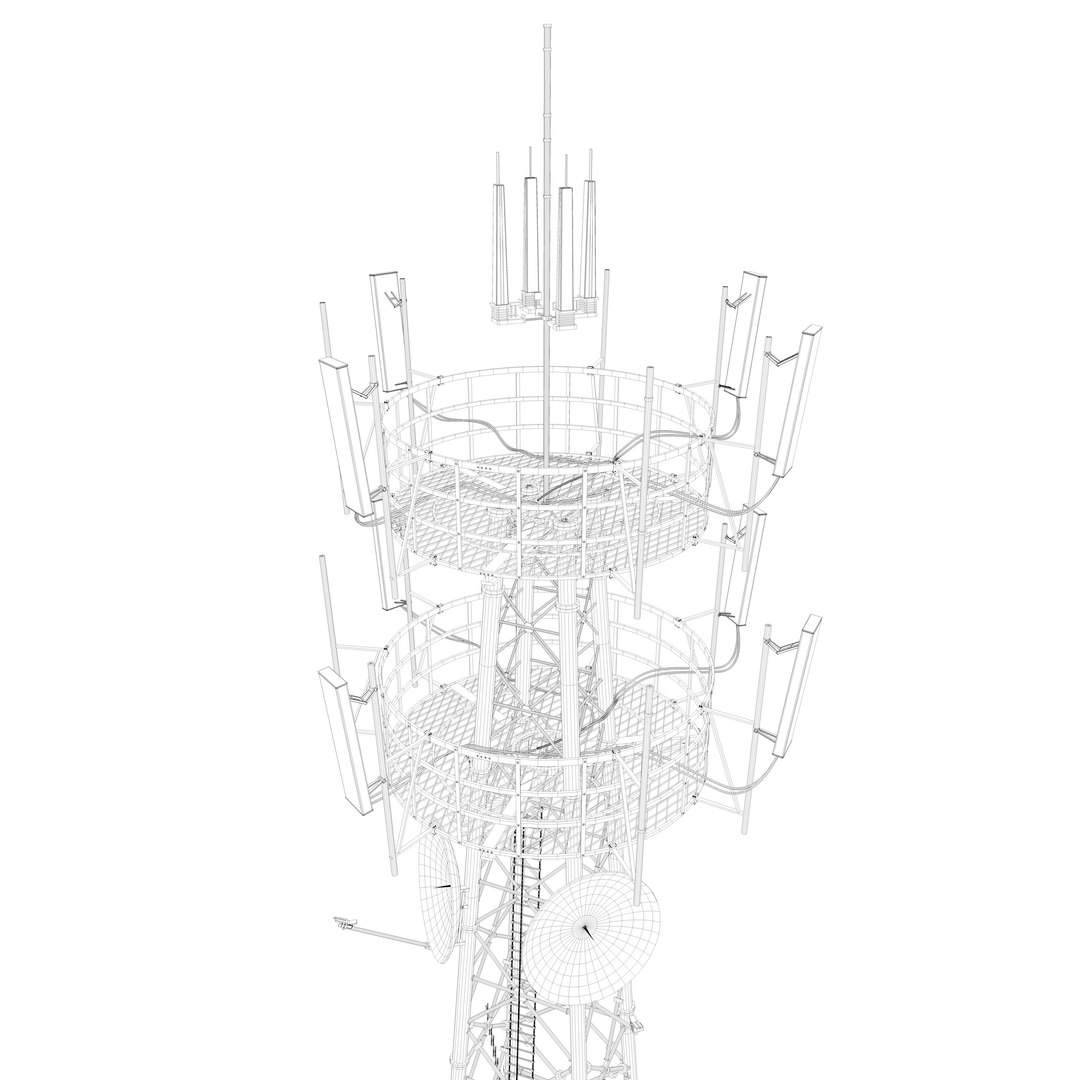3D telecom tower model - TurboSquid 1178020