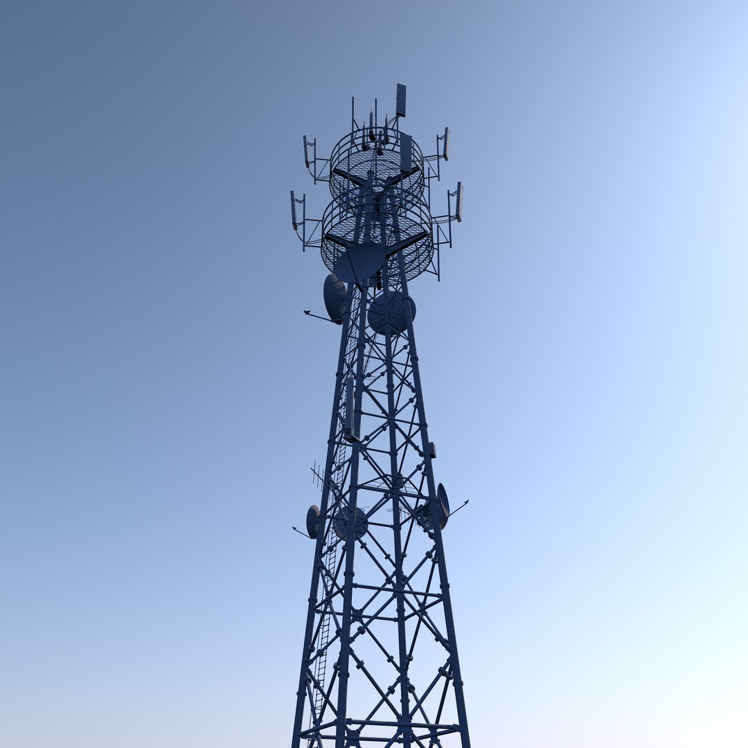 3D telecom tower model - TurboSquid 1178020