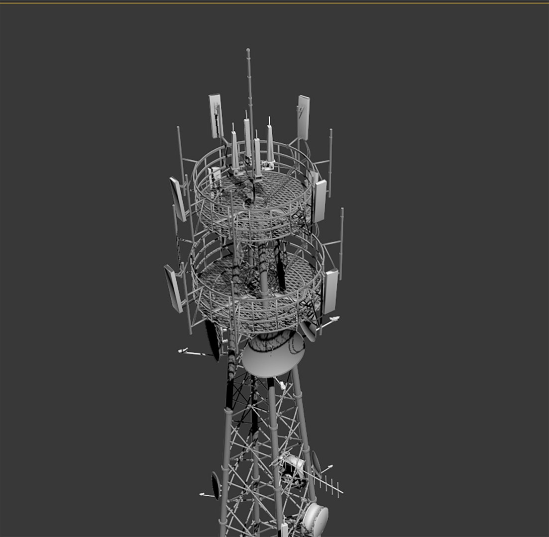 3D telecom tower model - TurboSquid 1178020