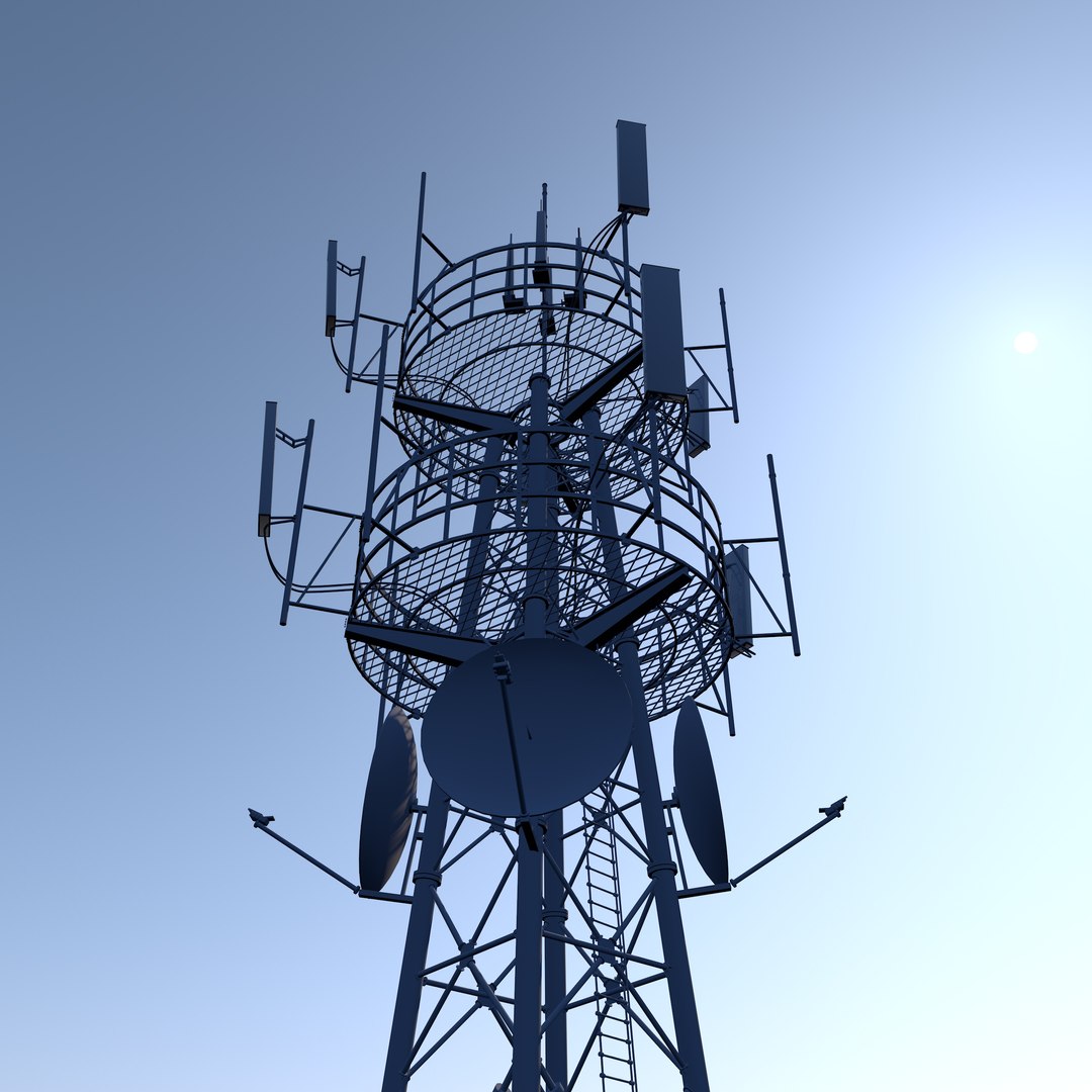 3D telecom tower model - TurboSquid 1178020