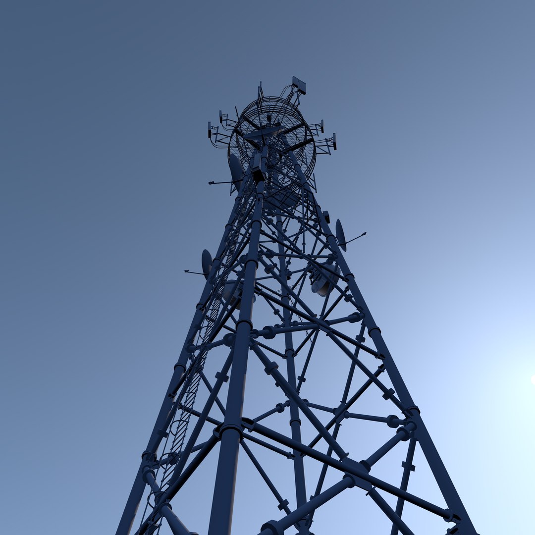3D telecom tower model - TurboSquid 1178020