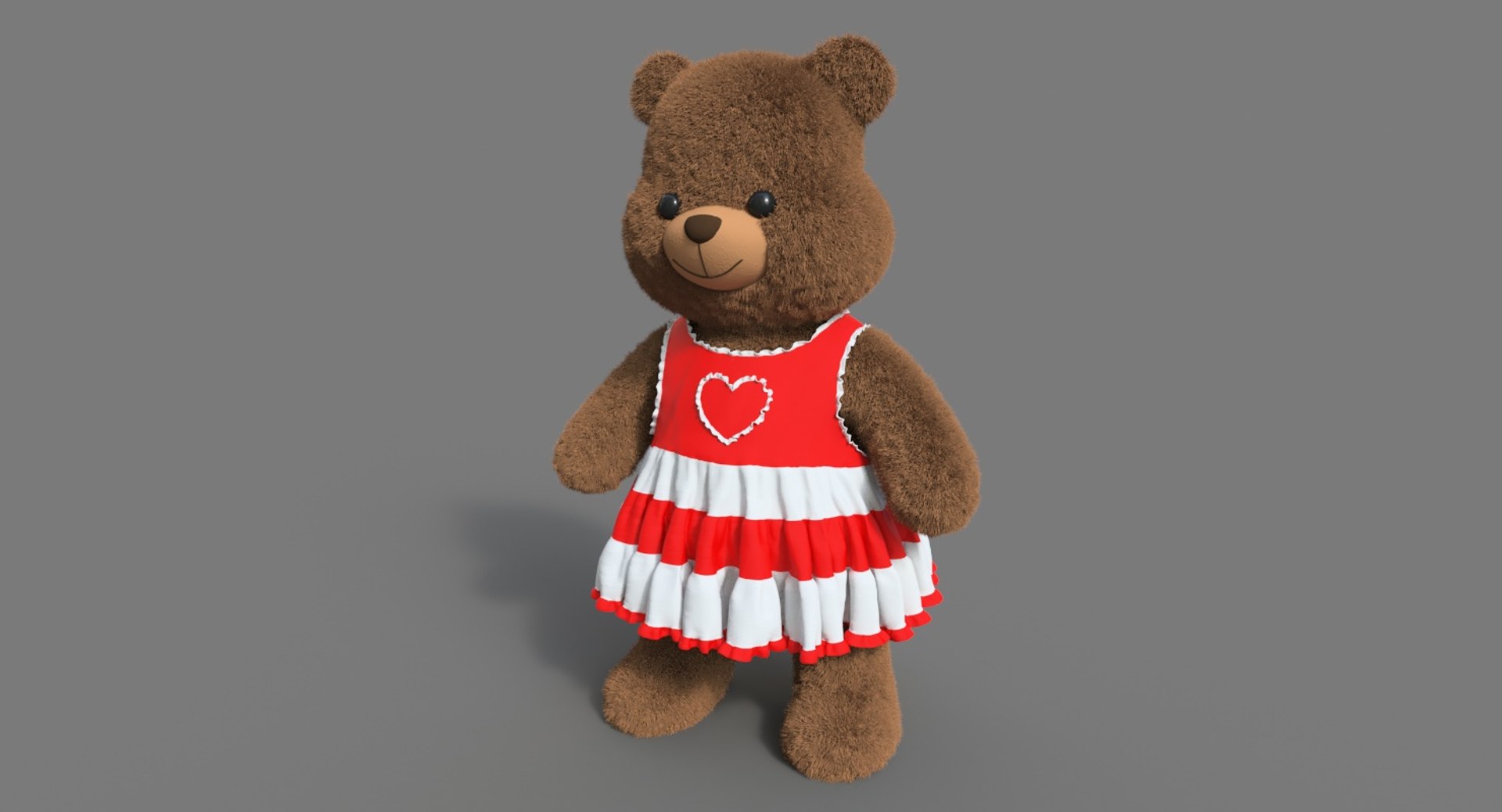 3D Bear Toy Brown 09 Model - TurboSquid 1376528