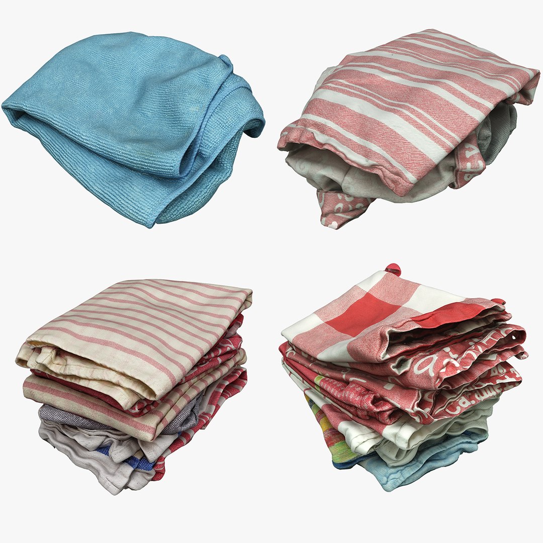 3D Clothes Collection 87 Cleaning Towels - TurboSquid 2104734