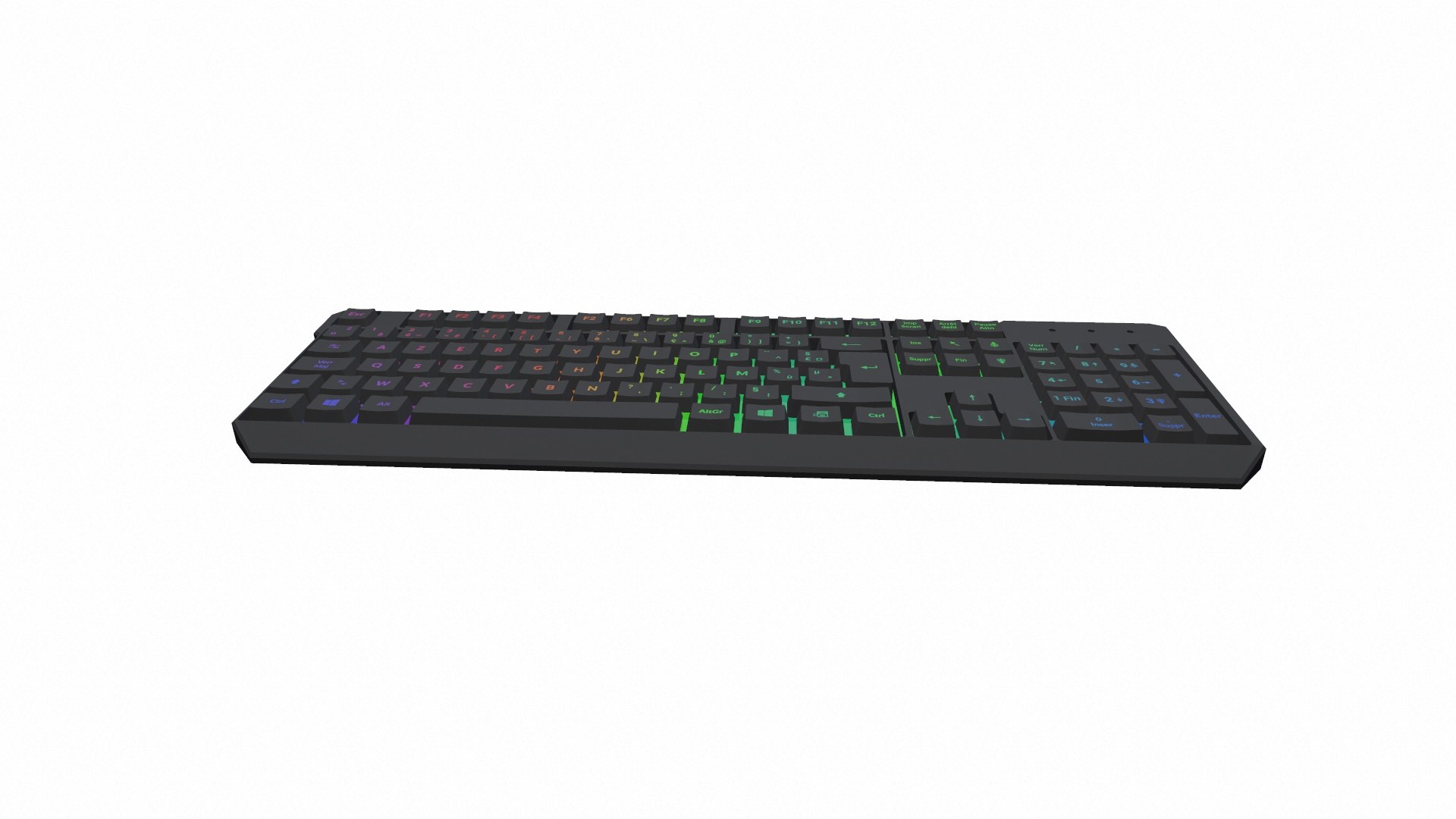 3D RGB Mechanical Gaming Keyboard Switched On - TurboSquid 2343296