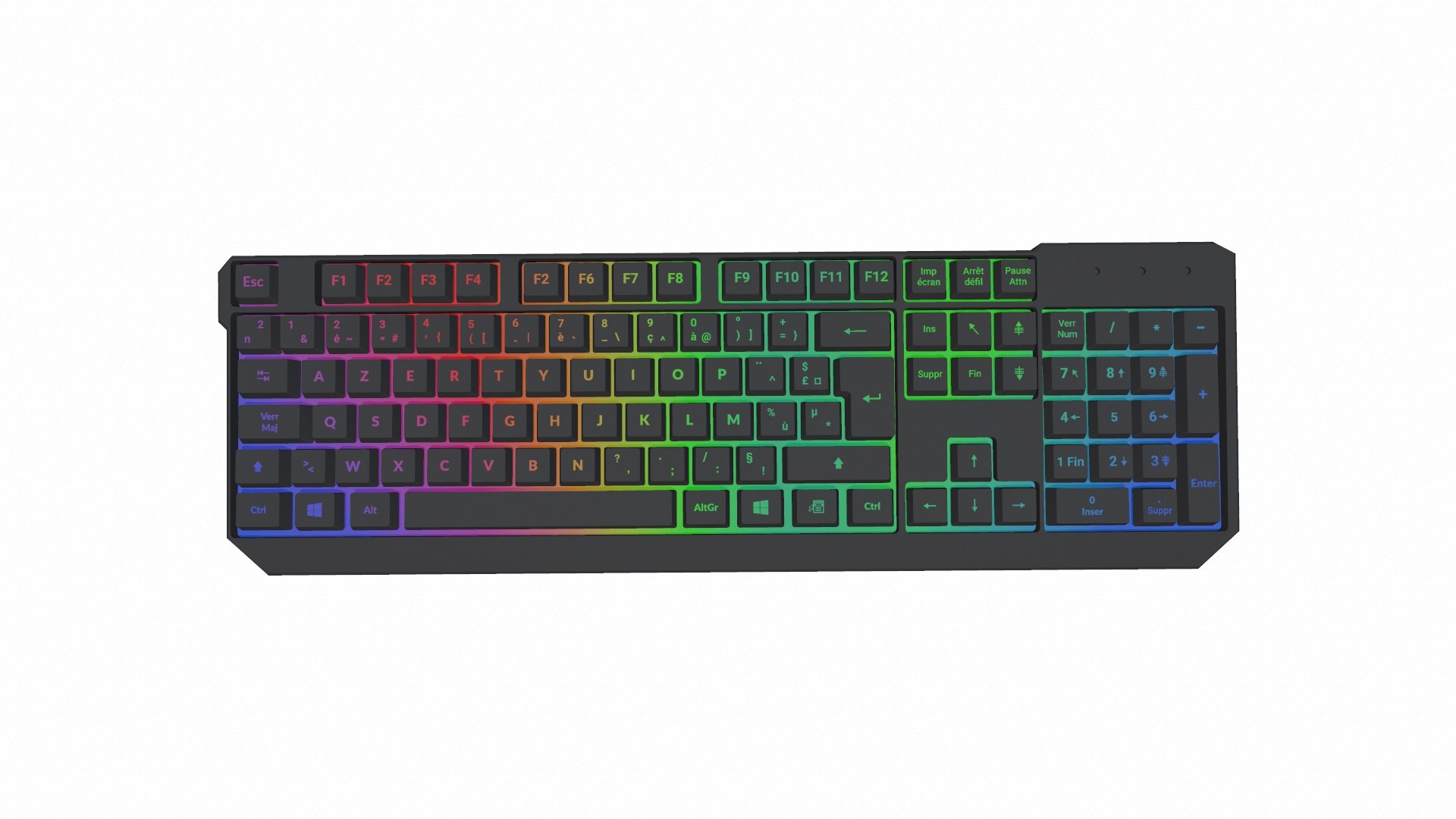 3D RGB Mechanical Gaming Keyboard Switched On - TurboSquid 2343296
