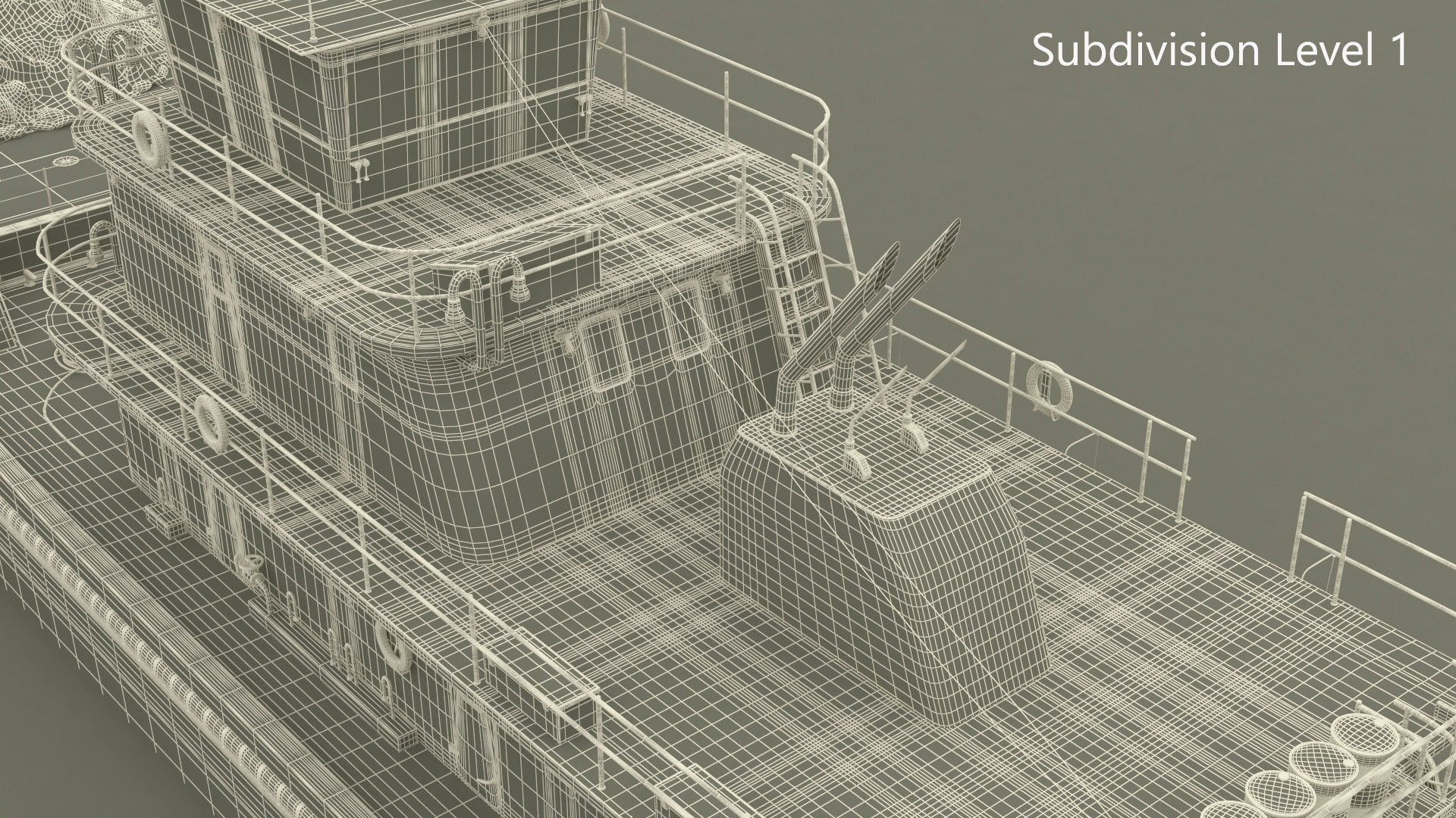 Push Boat Ship With Pontoon Barge With Sand On Water 3D Model ...