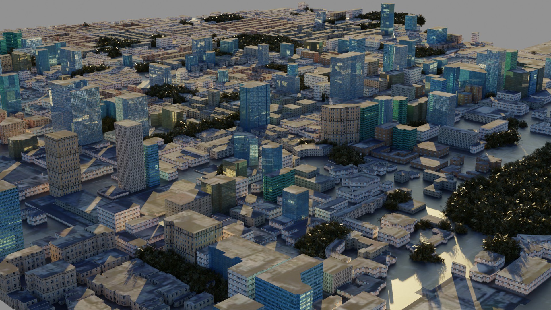 3D City Scape 3D Model Model - TurboSquid 2014803