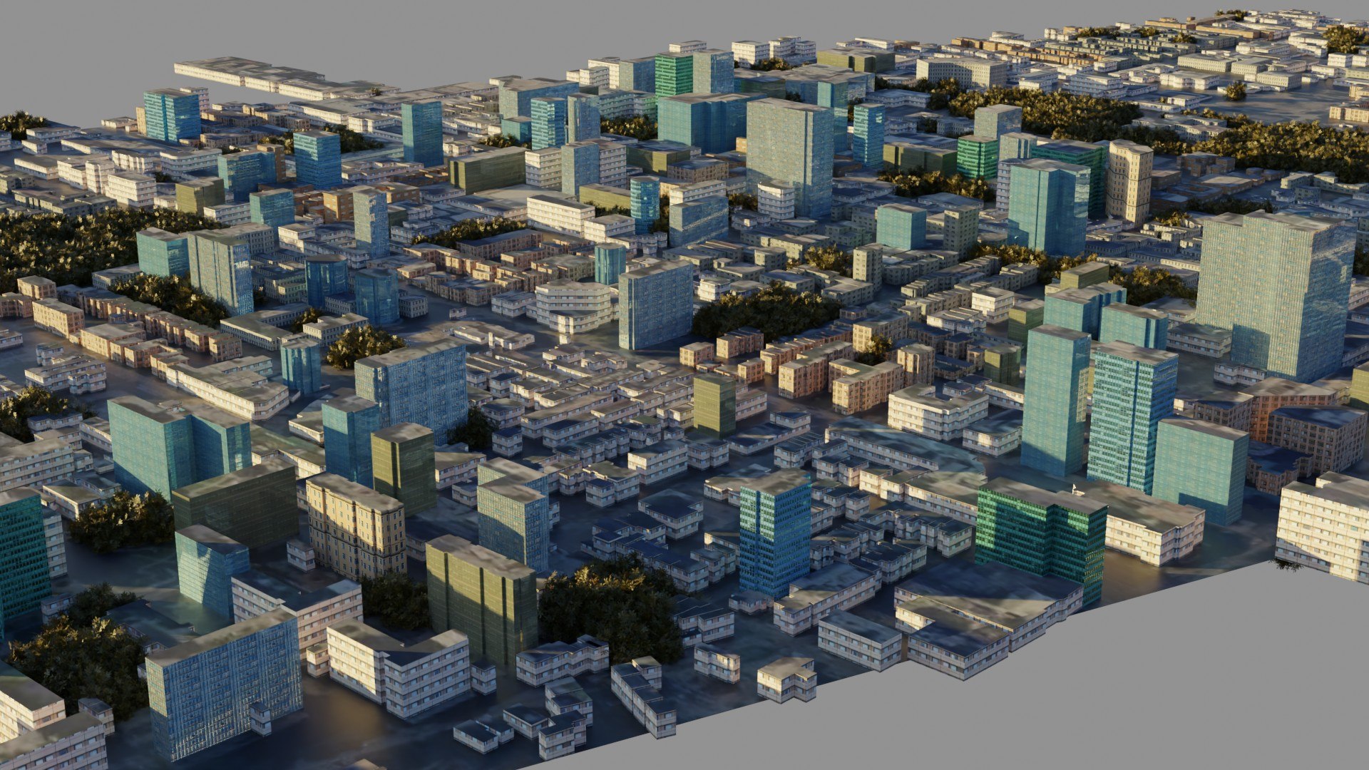 3D City Scape 3D Model Model - TurboSquid 2014803