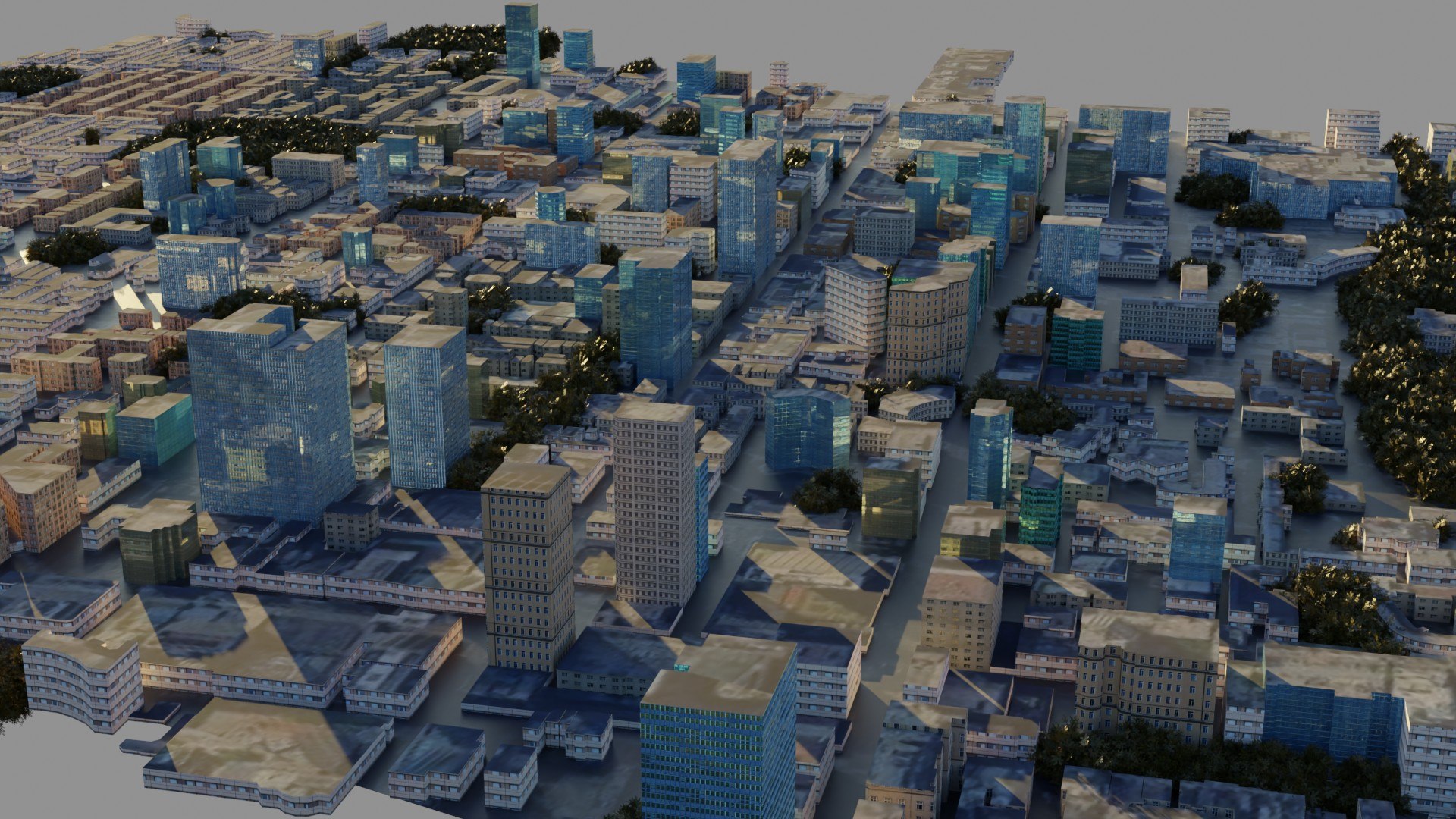 3D City Scape 3D Model Model - TurboSquid 2014803