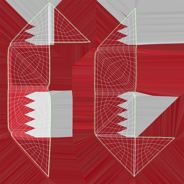 3D model flag folded triangle bahrain - TurboSquid 1573522