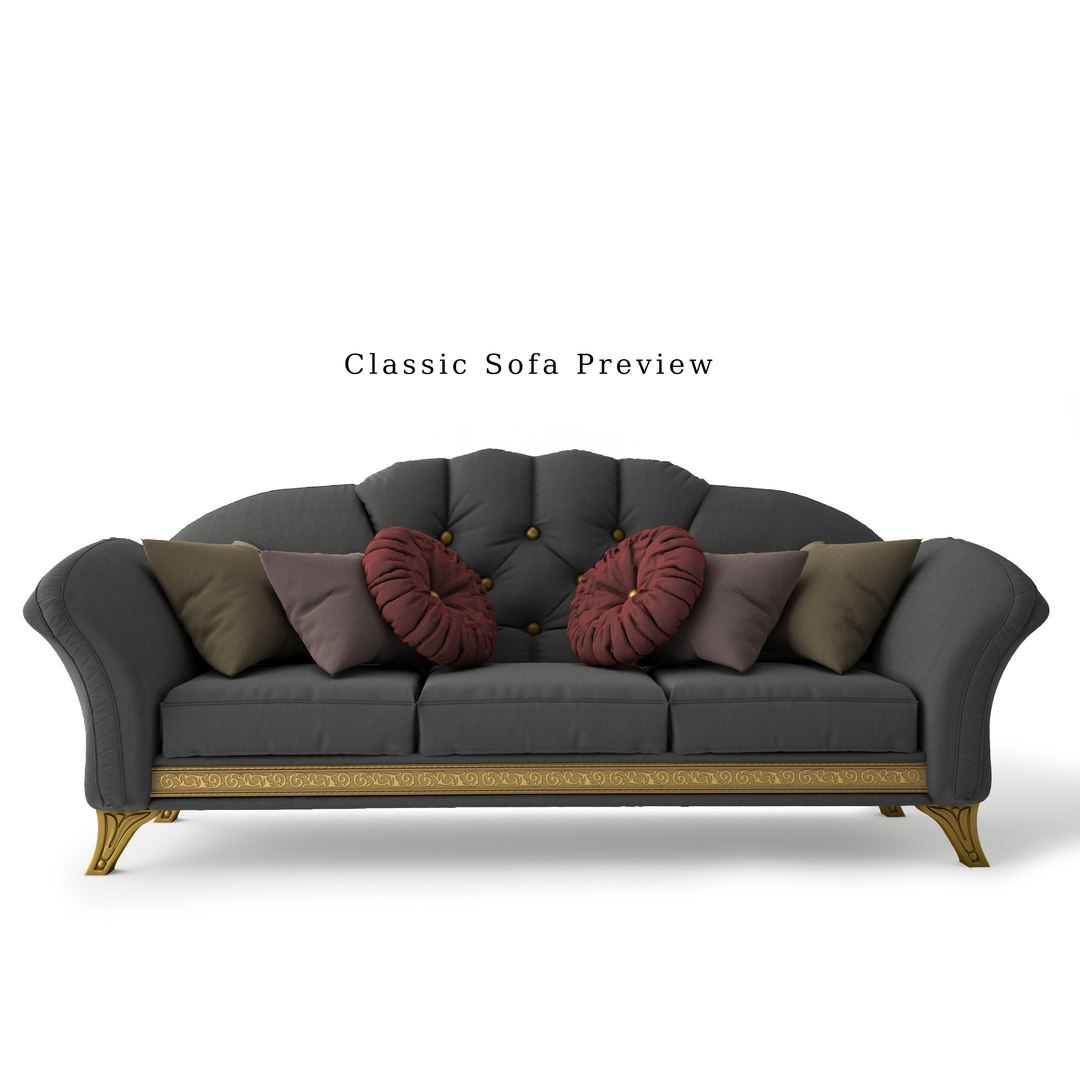 3d Model Classic Sofa