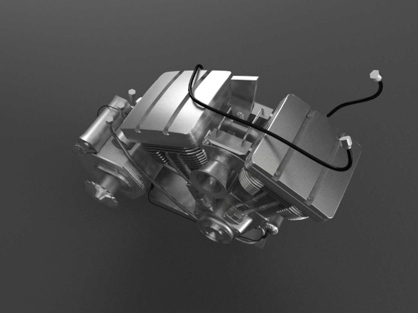 Free Engine Motorcycle 3d Model