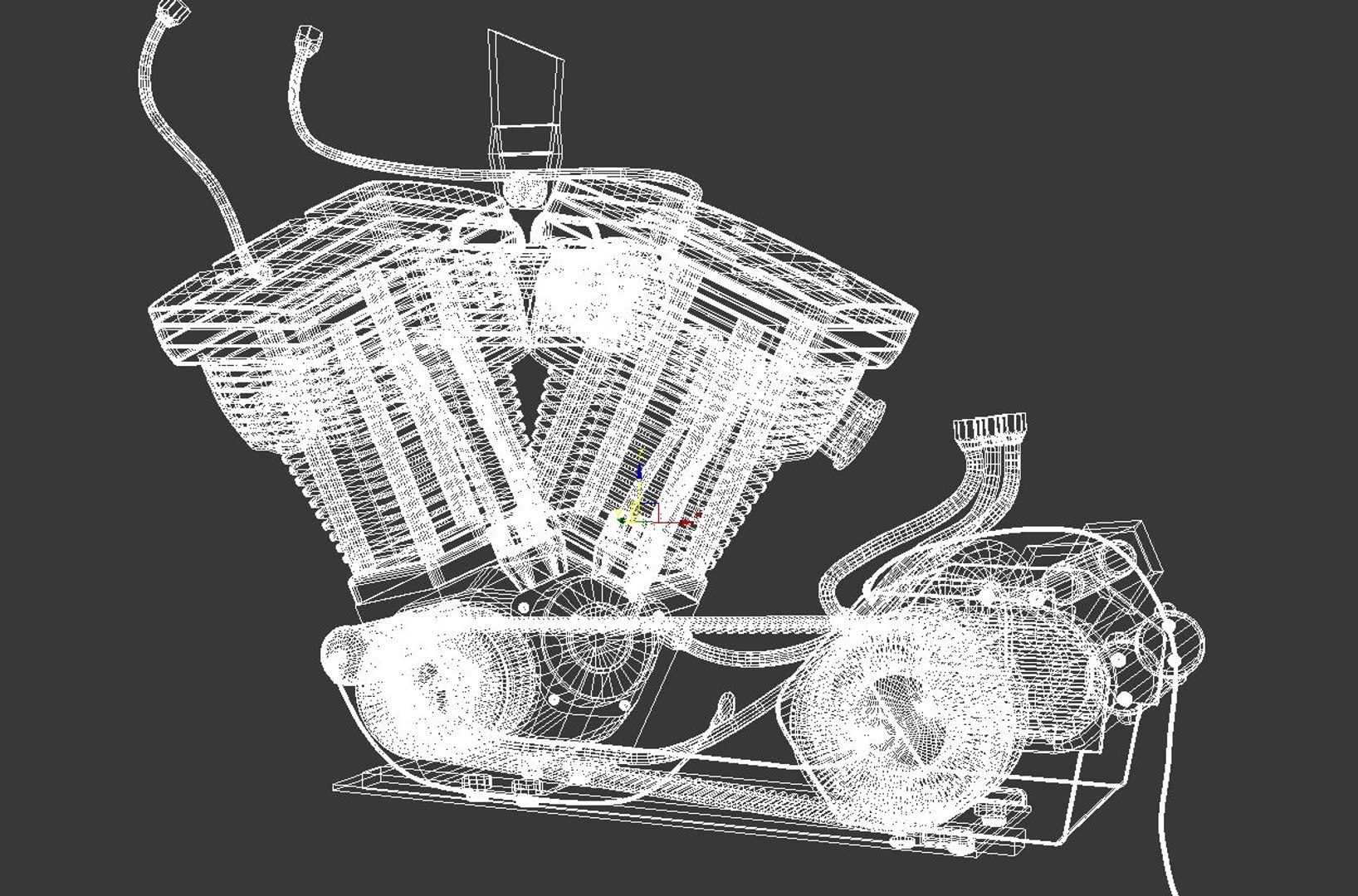 Free Engine Motorcycle 3d Model