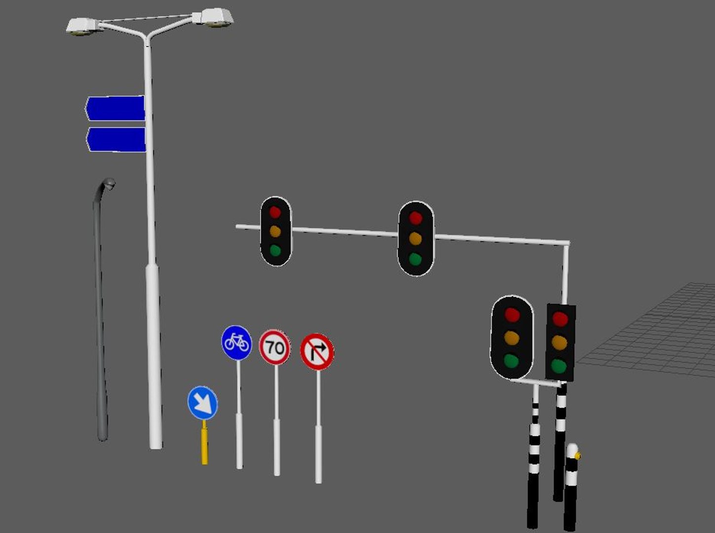 Traffic stuff 3D model - TurboSquid 1153007