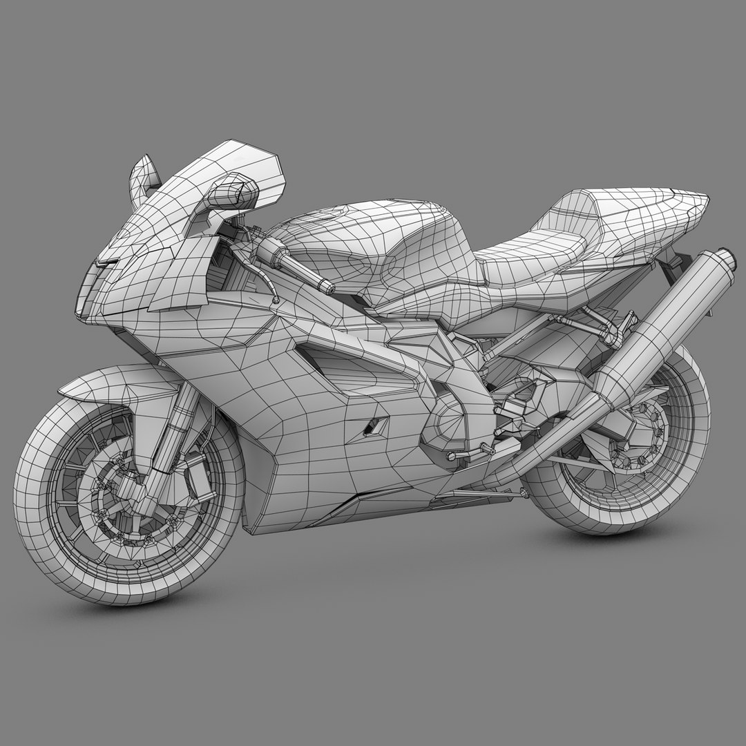 Sport Bike Aprilia 3d Model