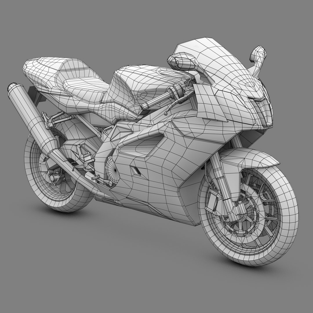 Sport Bike Aprilia 3d Model