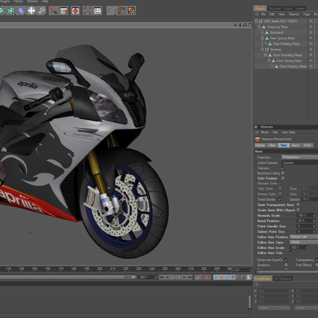 Sport Bike Aprilia 3d Model