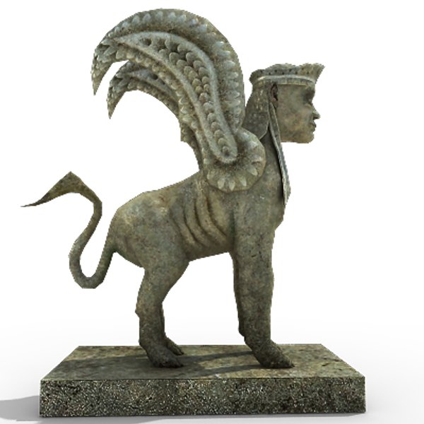 3d model greek sphinx