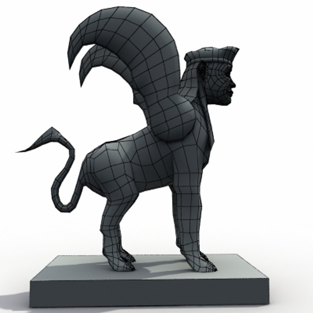 3d Model Greek Sphinx