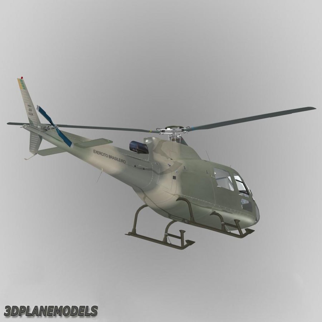 Eurocopter Brazil Army 350 3d Obj