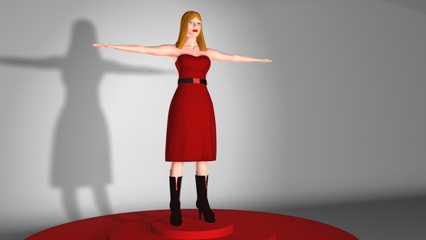 3d model modern female