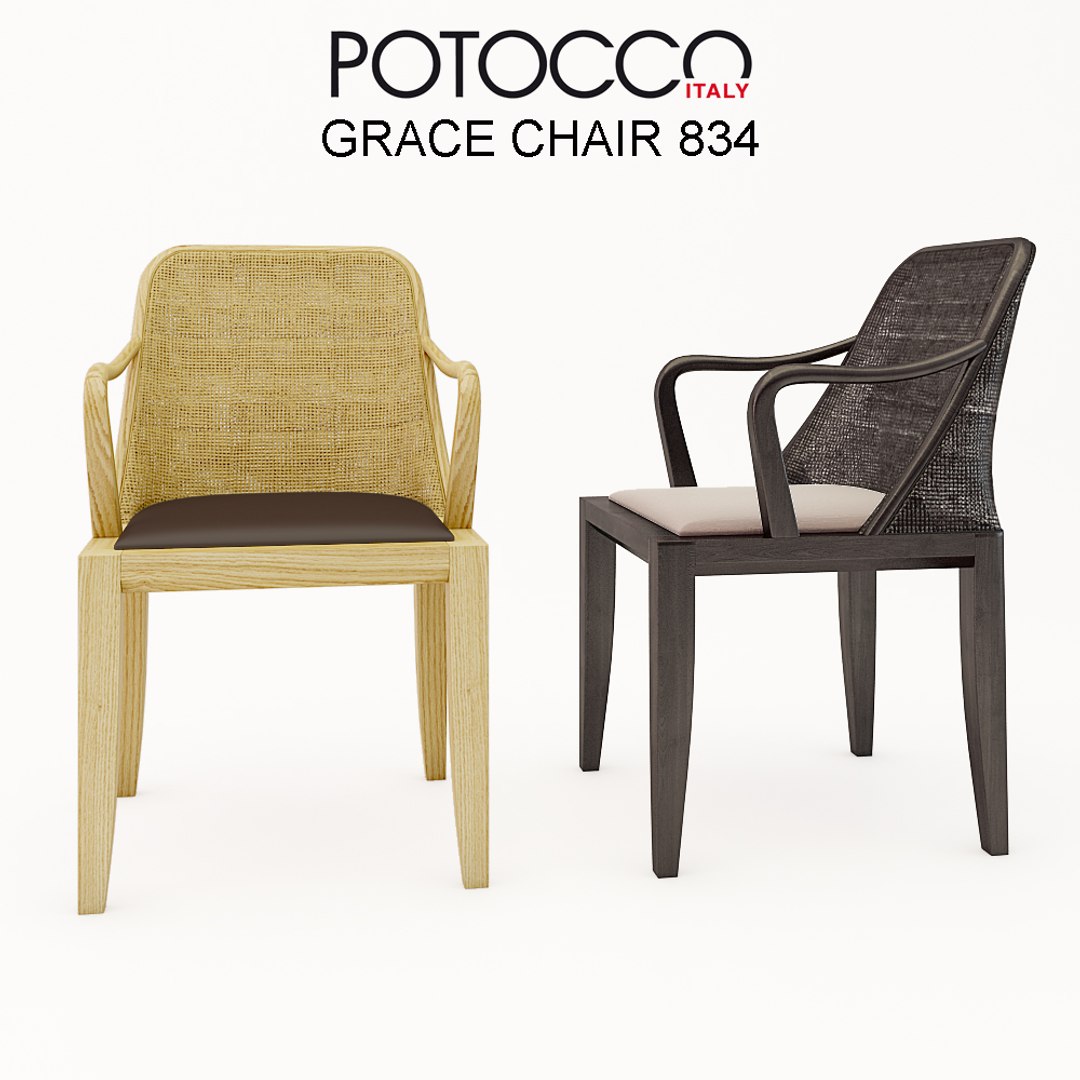 potocco grace chair 834 3d model