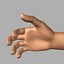 3d Realistic Human Hand Animation Model