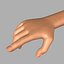 3d Realistic Human Hand Animation Model