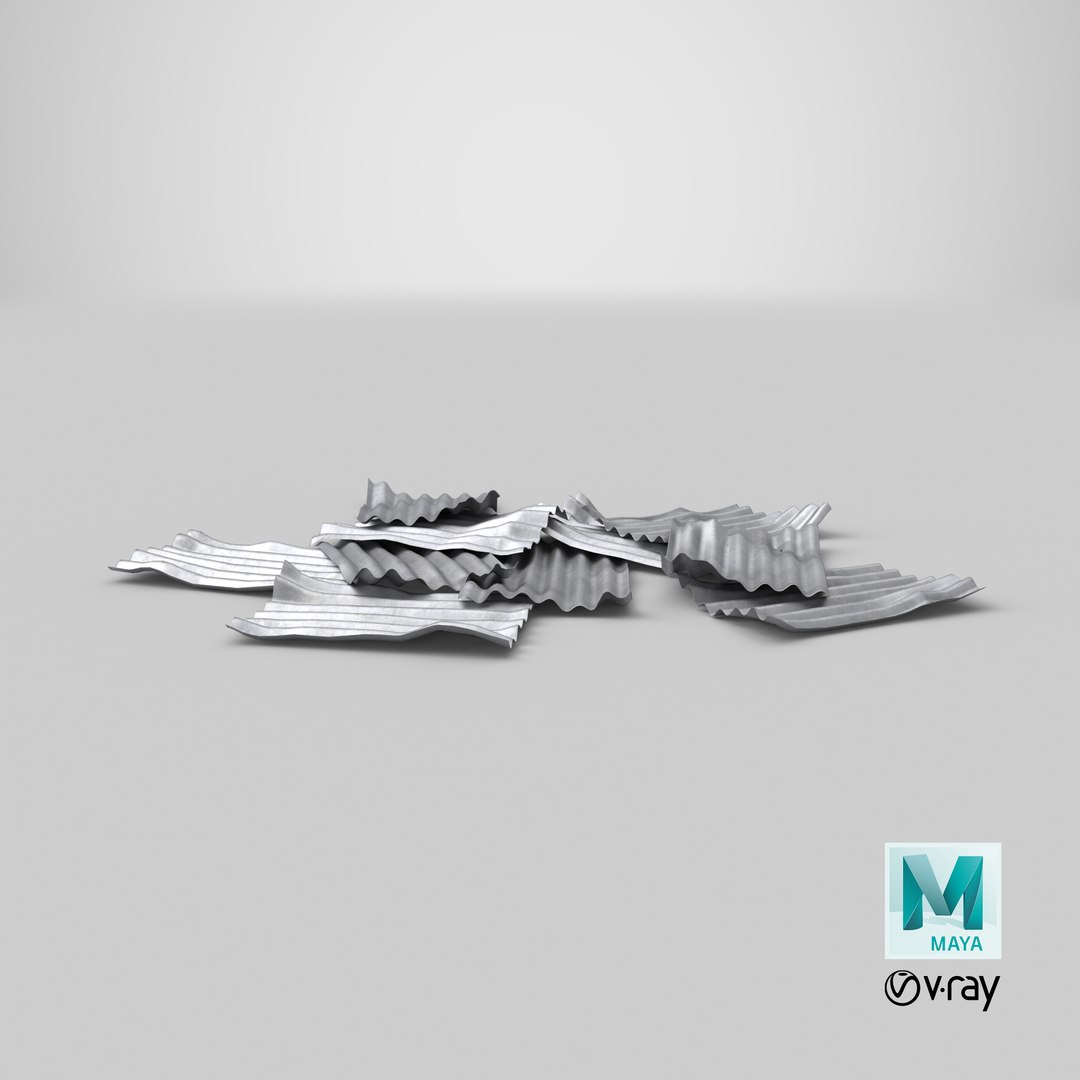 3D Roofing Sheet Pile Small Medium And Large - TurboSquid 1939985