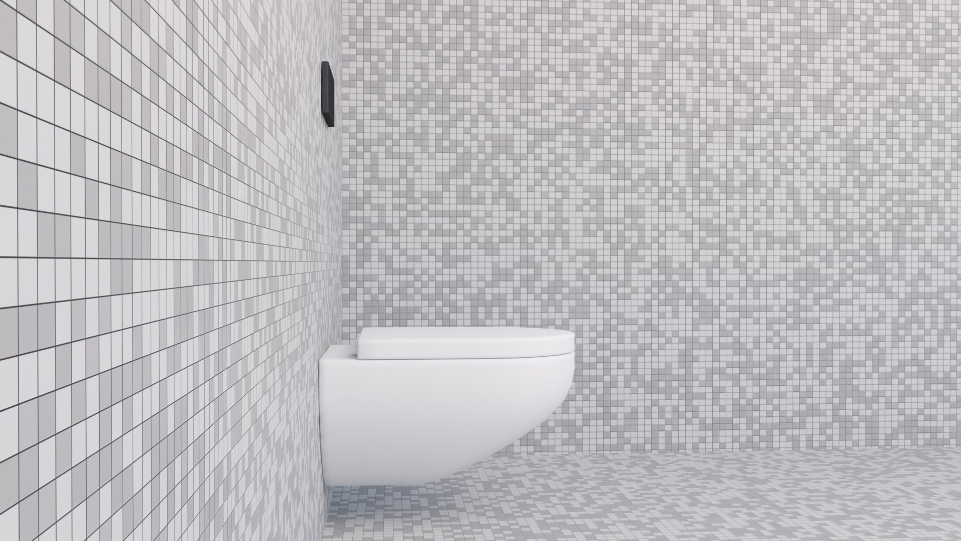 Toilet With Button 3D Model - TurboSquid 2092591