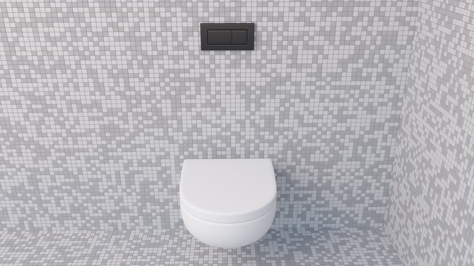 Toilet With Button 3D Model - TurboSquid 2092591