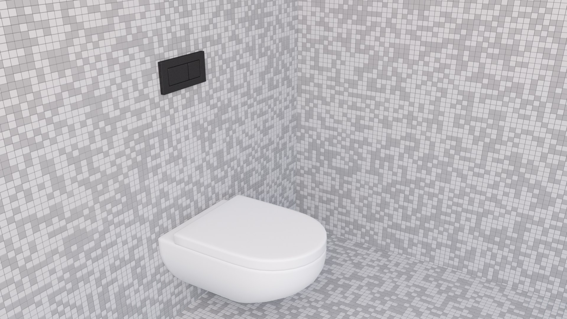 Toilet With Button 3D Model - TurboSquid 2092591