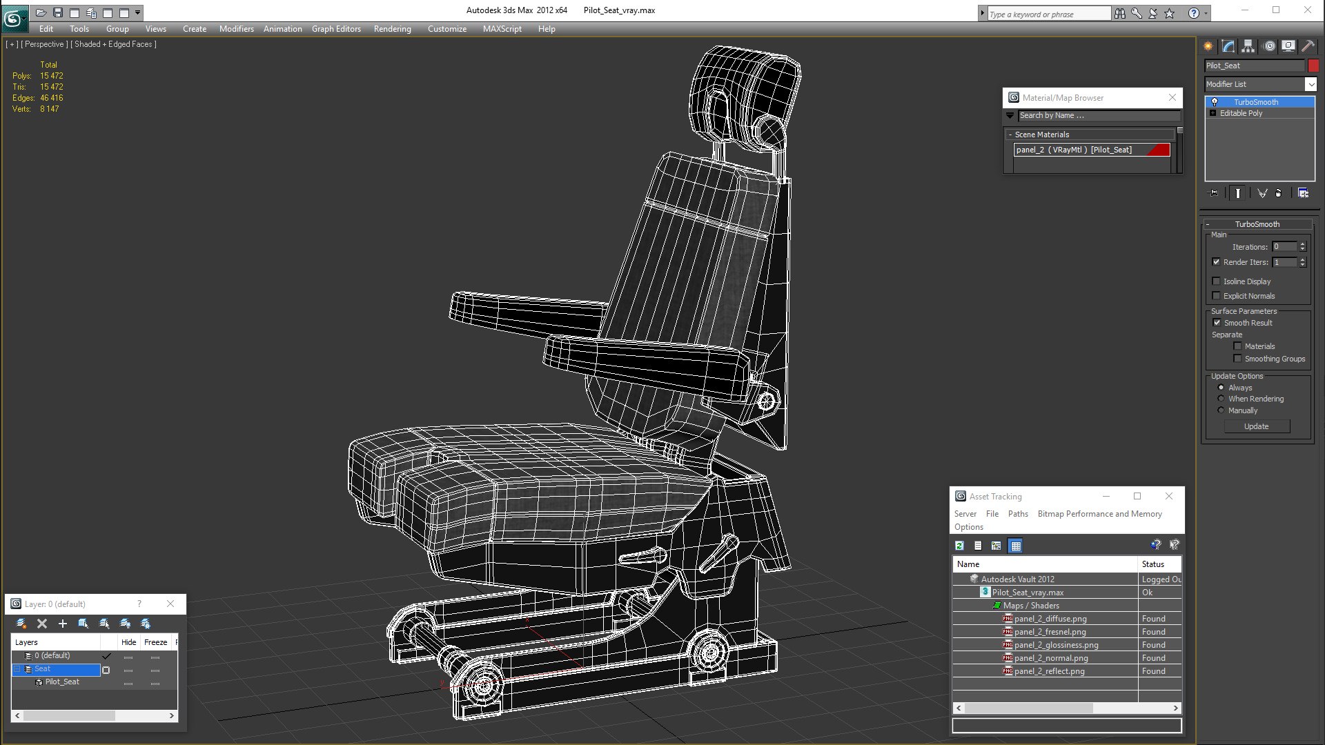 3D model pilot seat - TurboSquid 1474124