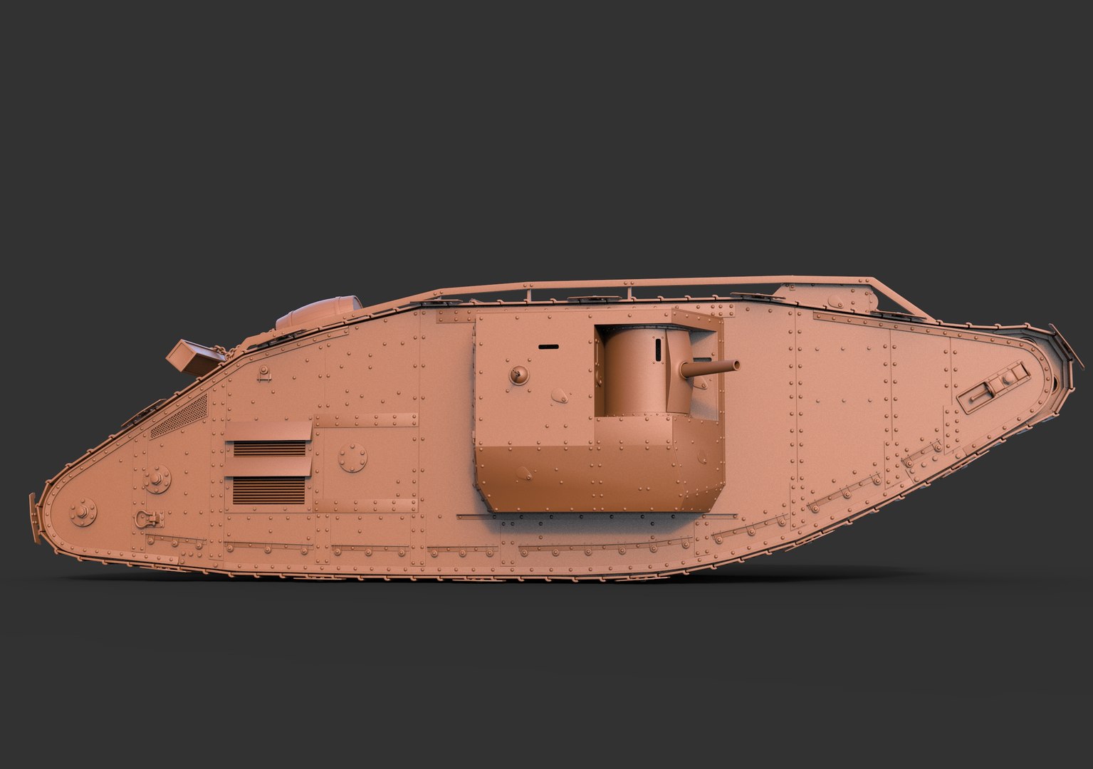 3D Tank Mark Iv Male - TurboSquid 1663623