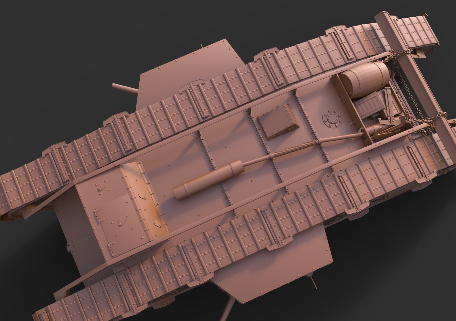 3D Tank Mark Iv Male - TurboSquid 1663623