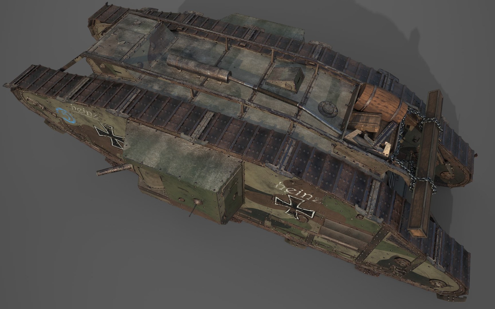 3D Tank Mark Iv Male - TurboSquid 1663623