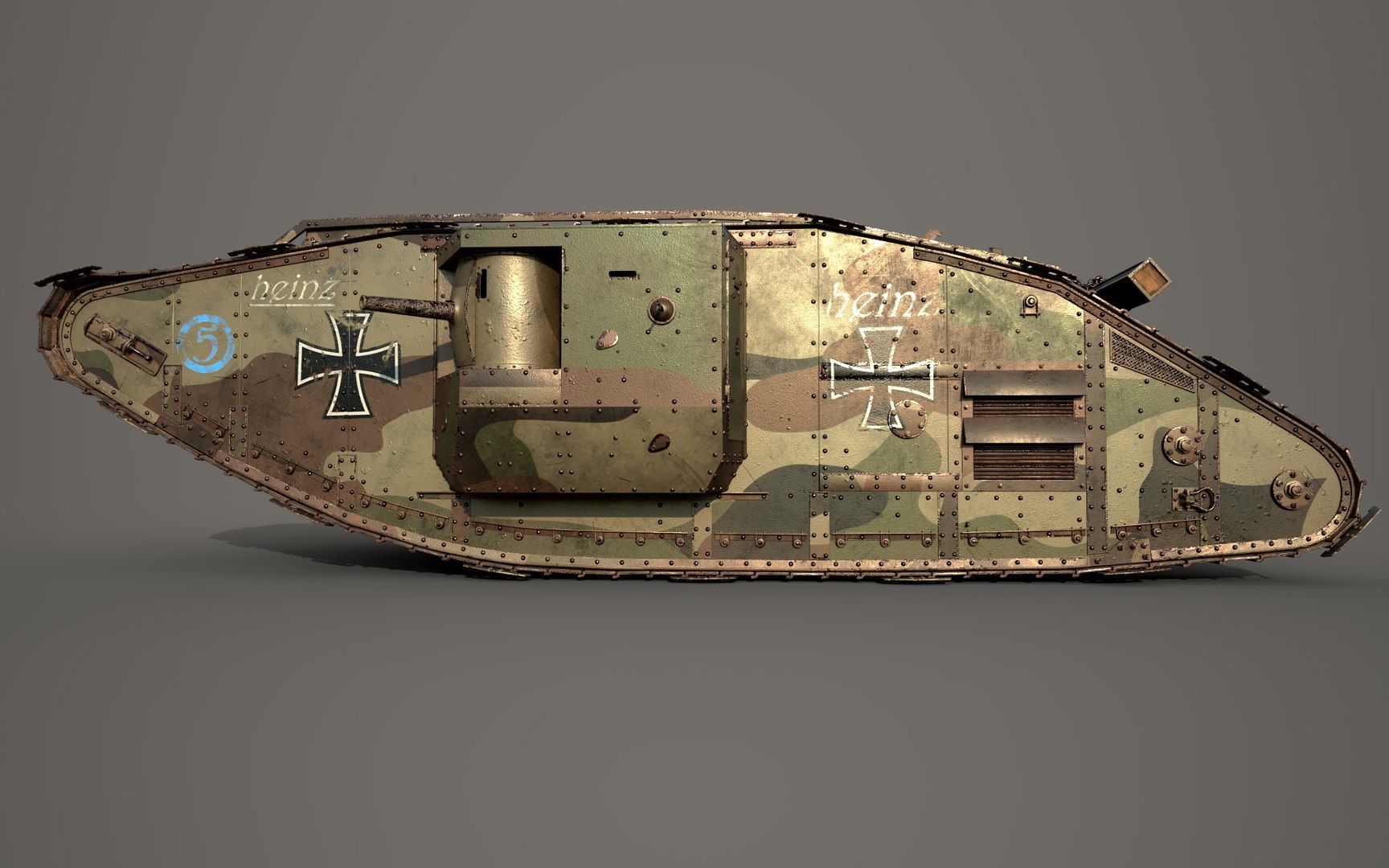 3D Tank Mark Iv Male - TurboSquid 1663623
