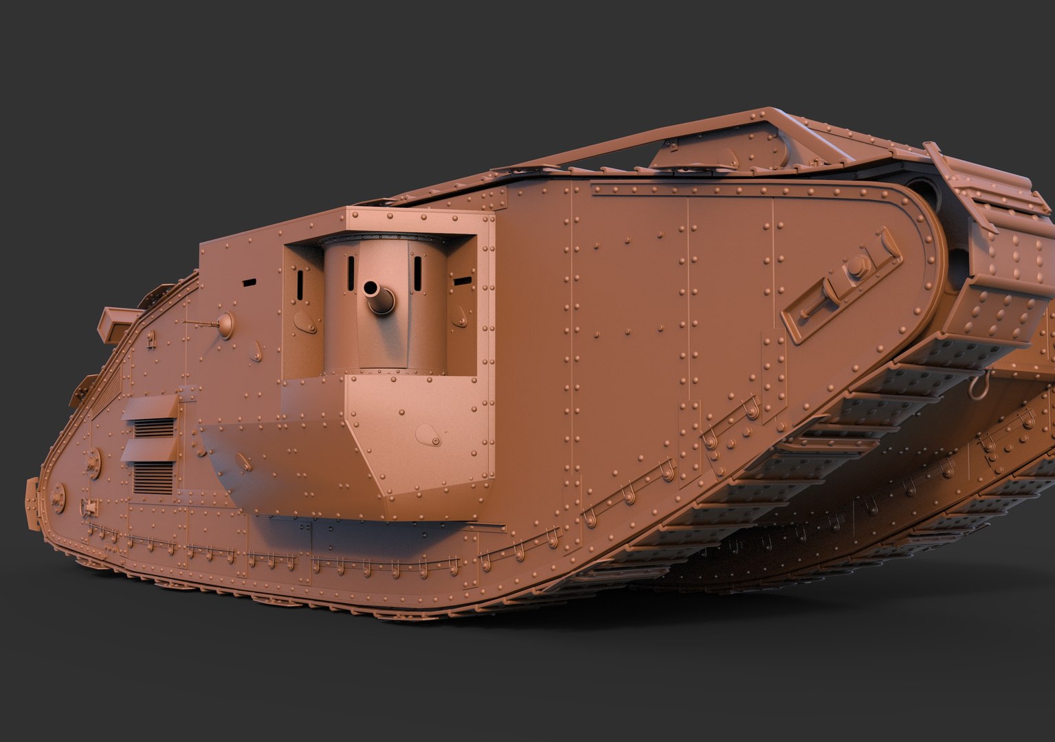 3D Tank Mark Iv Male - TurboSquid 1663623