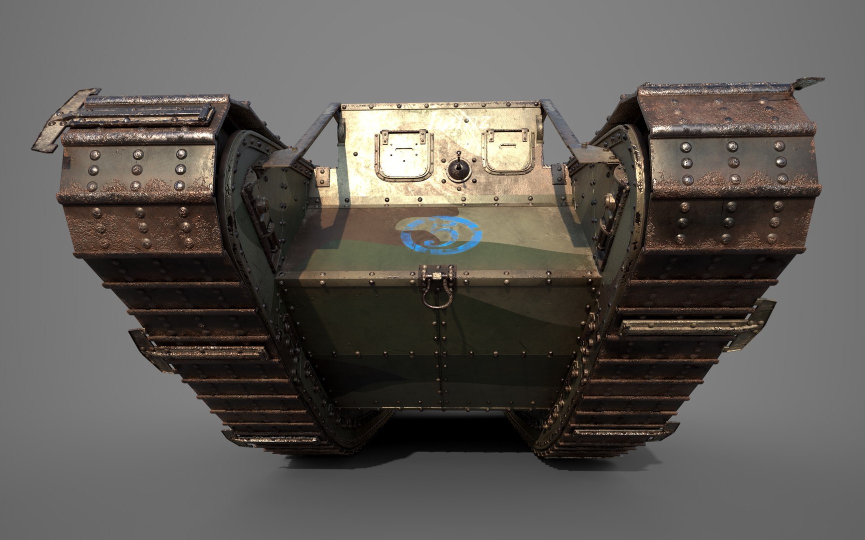 3D Tank Mark Iv Male - TurboSquid 1663623