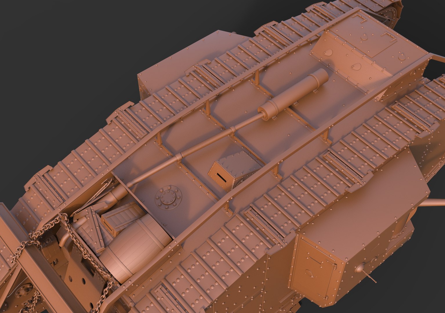 3D Tank Mark Iv Male - TurboSquid 1663623
